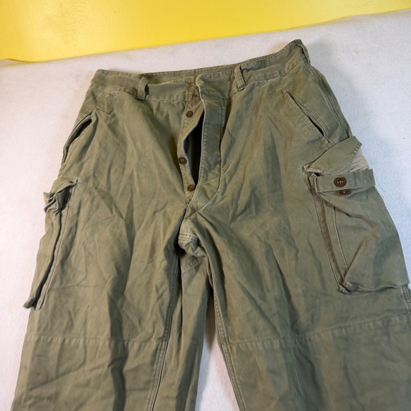 Pants | Vintage Military Cargo Pants Olive Drab Button Fly Reinforced ...
